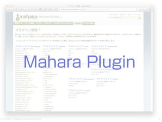 みんなで (Mahara) Blocktypeプラグインを作ろう | PPT