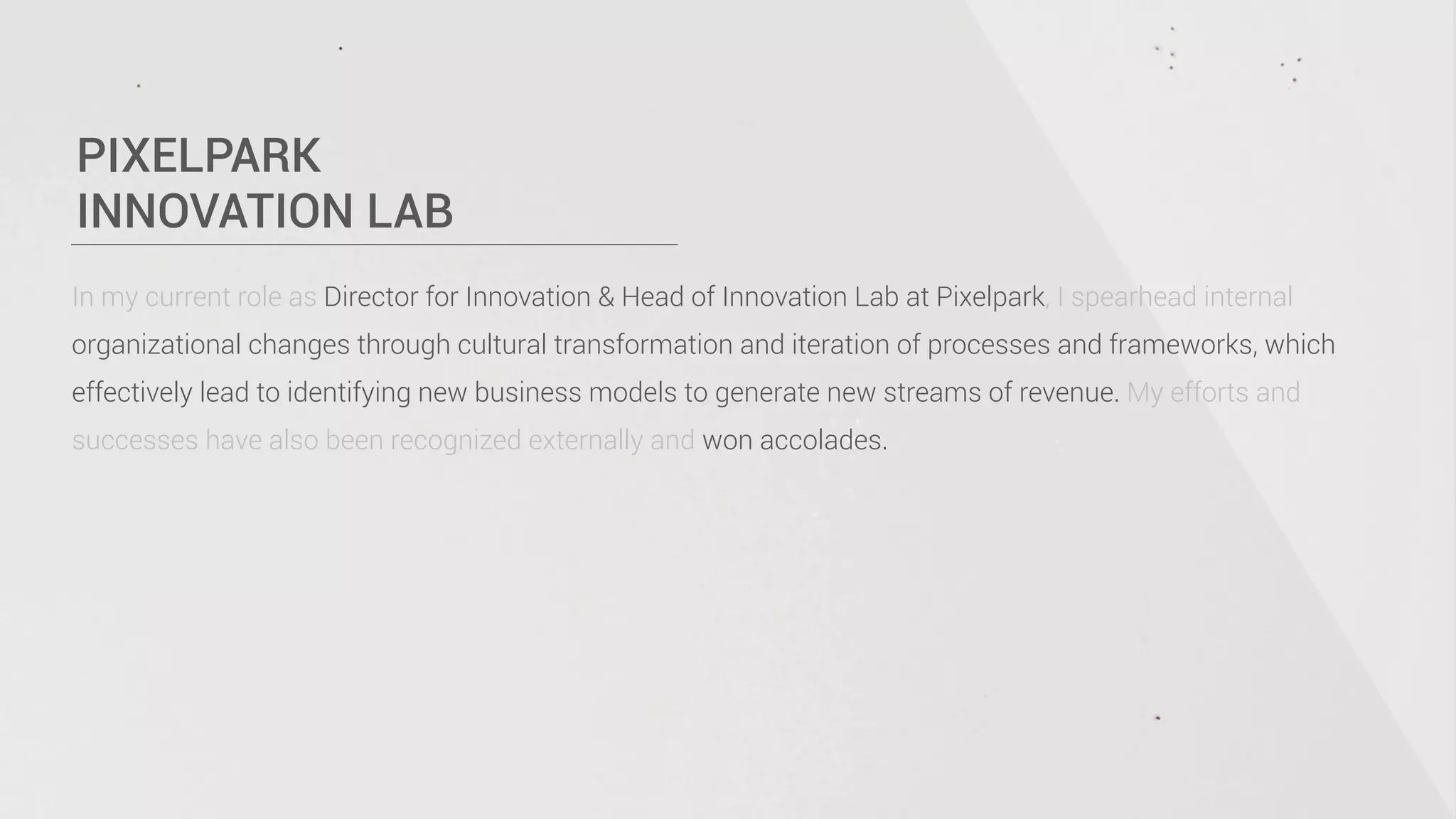 Pixelpark Innovation Lab | PPT