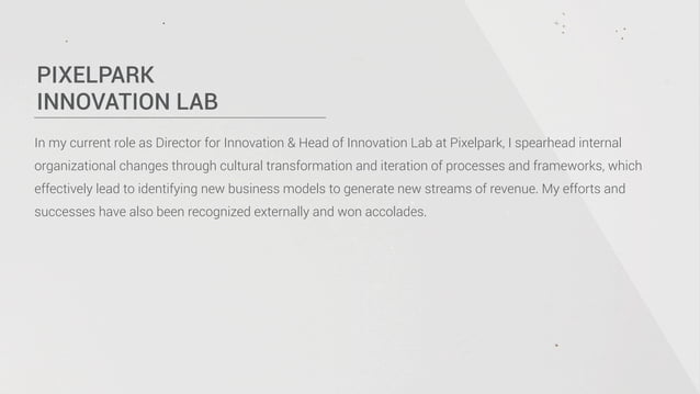 Pixelpark Innovation Lab | PPT