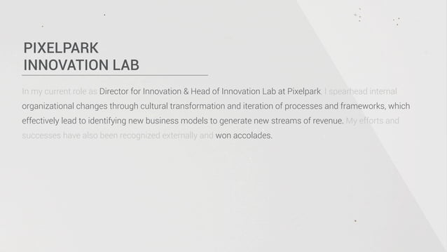 Pixelpark Innovation Lab | PPT