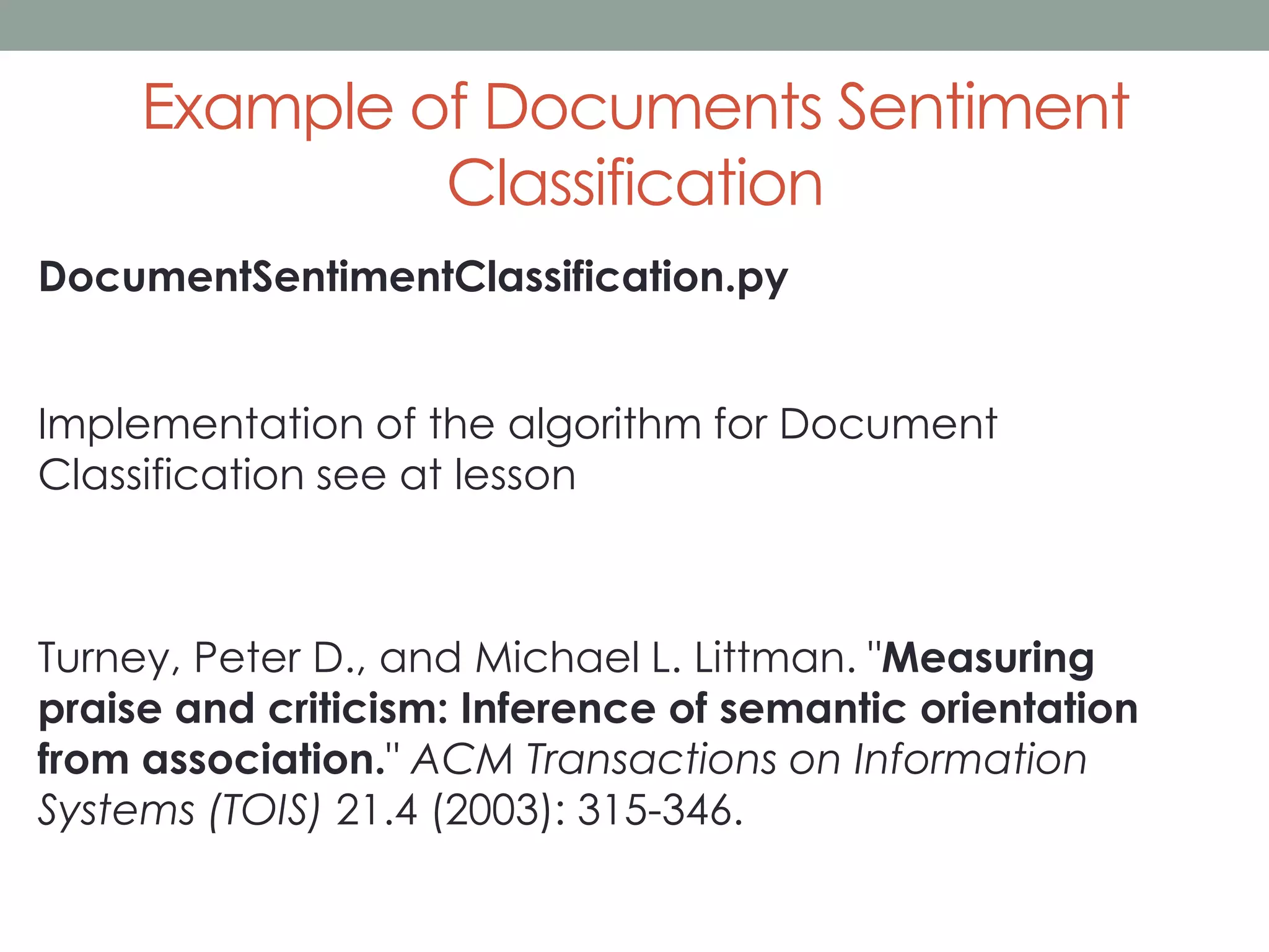 Tutorial of Sentiment Analysis | PPTX