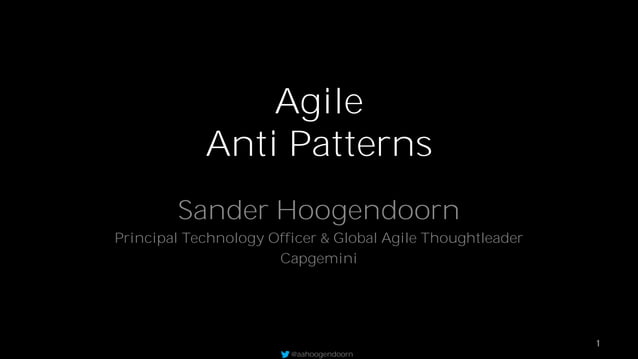 Agile anti-patterns at CodeMotion Madrid | PDF