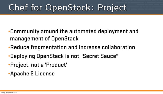 OpenStack Deployment with Chef Workshop | PPT
