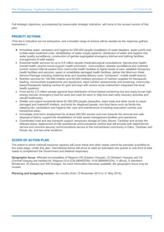 Haiyan Action Plan OCHA Philippines | PDF