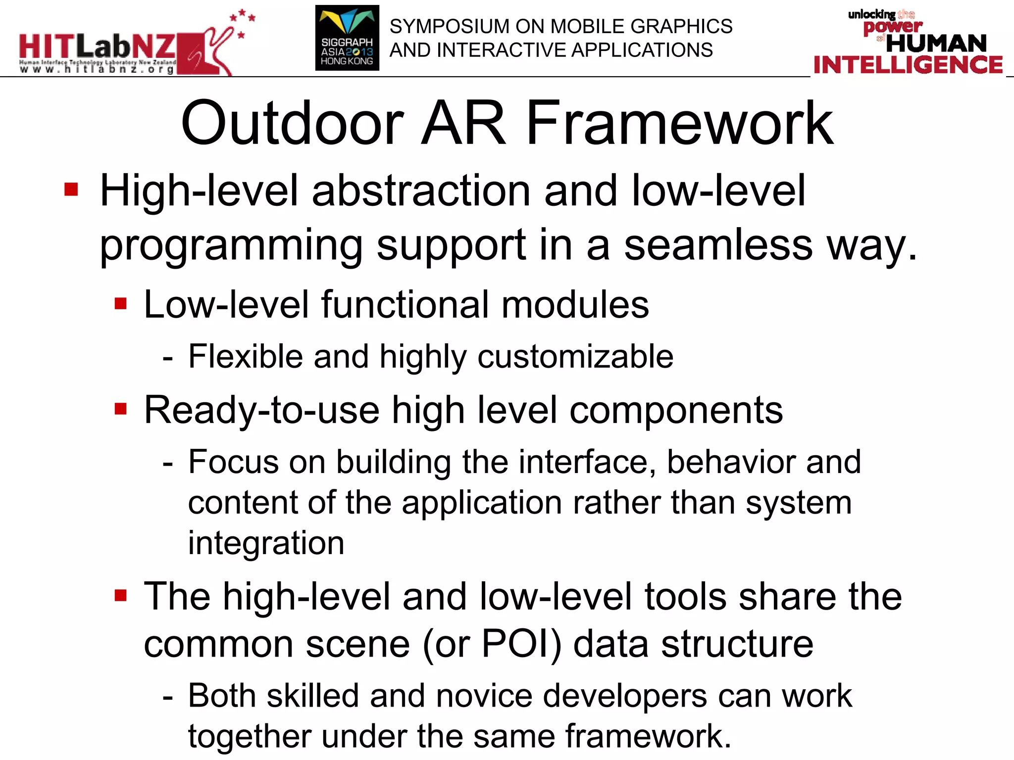 A Step-by-step guide to Building a Mobile Outdoor AR Application | PPT
