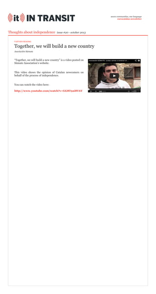 Thoughts About Independence (IT In Transit #20) | PDF