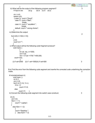CBSE XI COMPUTER SCIENCE | PDF