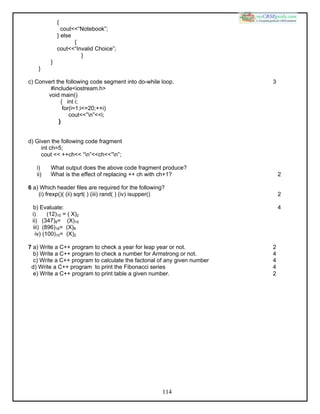CBSE XI COMPUTER SCIENCE | PDF