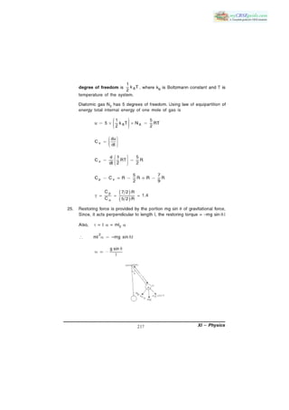 CBSE XI PHYSICS QUESTION PAPER | PDF | Physics | Science