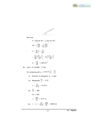 CBSE XI PHYSICS QUESTION PAPER | PDF | Physics | Science