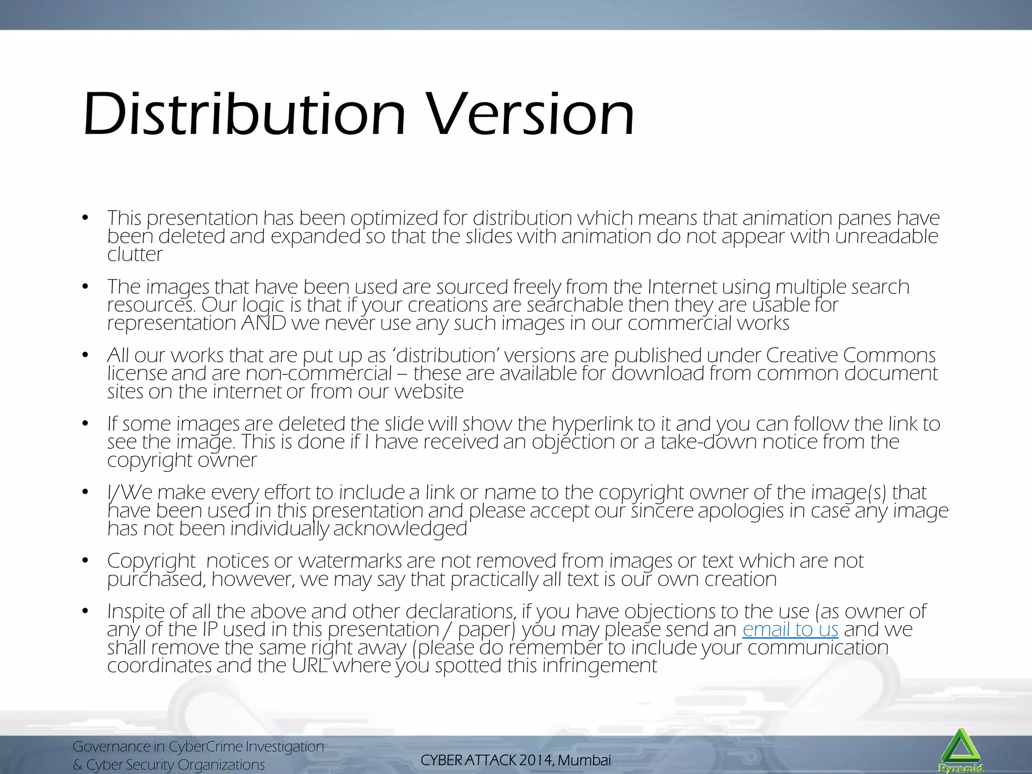 Governance in Cybercrime and Cybersecurity orgns - final distribution ...