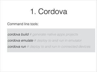 Cordova, Angularjs & Ionic @ Codeaholics | PPT