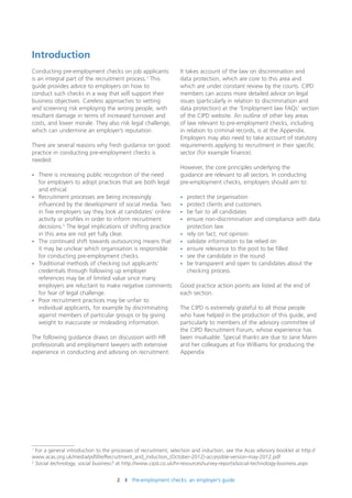 Pre-Employment Checks: An Employers Guide | PDF