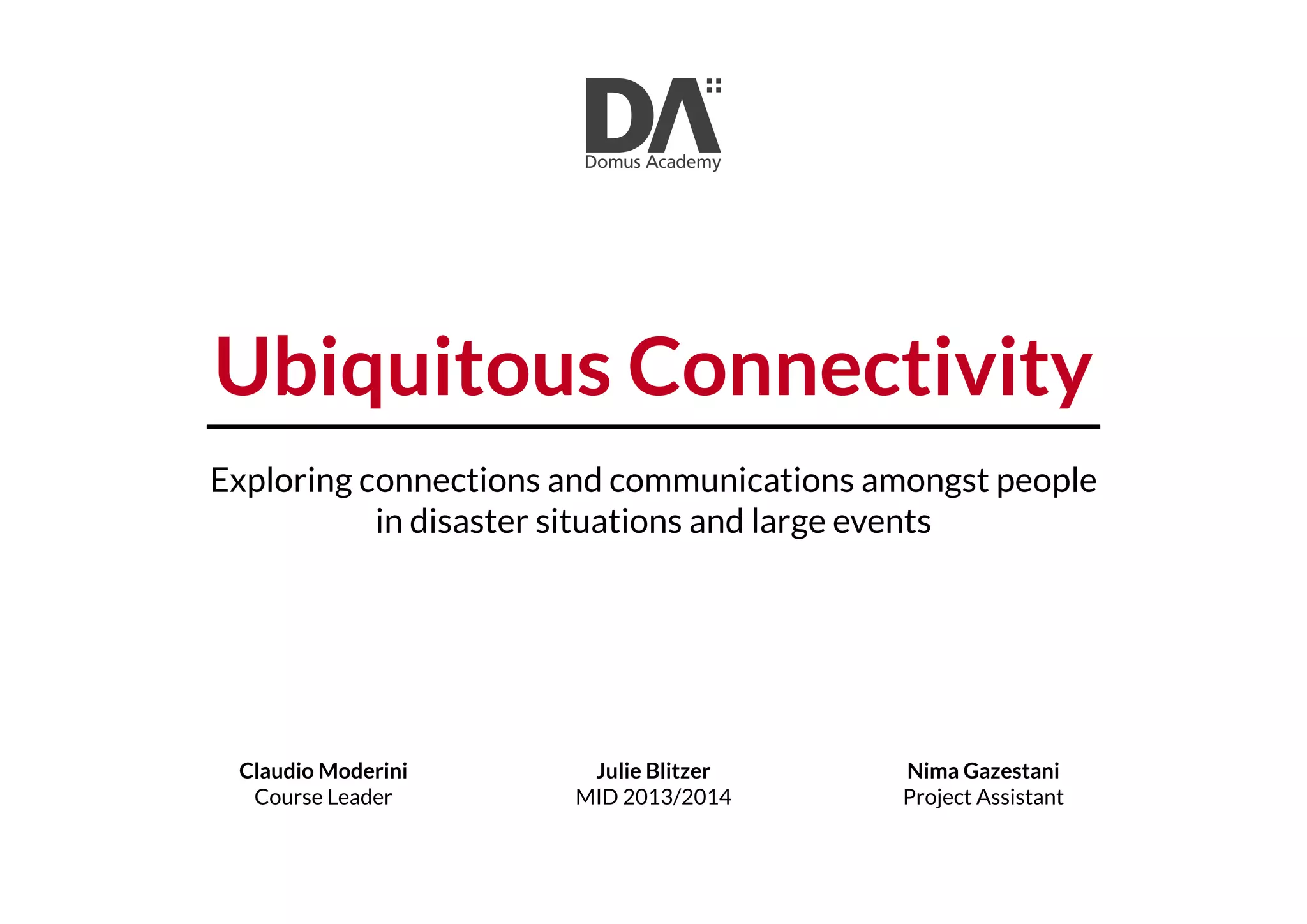 Domus Master in Interaction Design: Final Project Kick-off | PPT