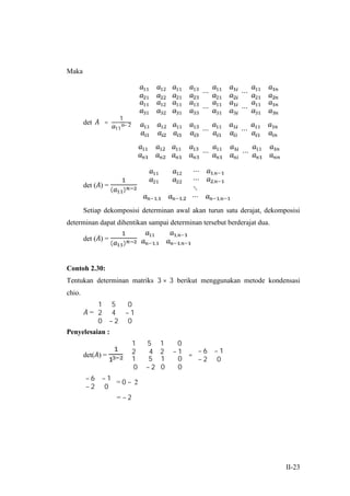 Macam Macam Metode menghitung determinan | PDF