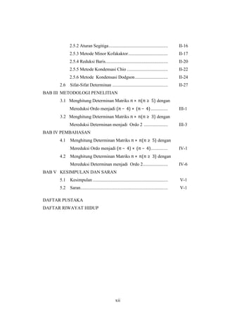 Macam Macam Metode menghitung determinan | PDF