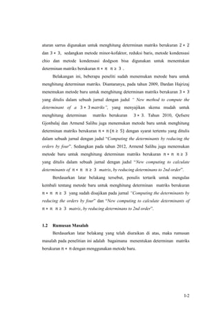 Macam Macam Metode menghitung determinan | PDF