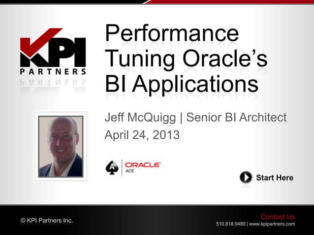 Performance Tuning Oracle's BI Applications | PPT