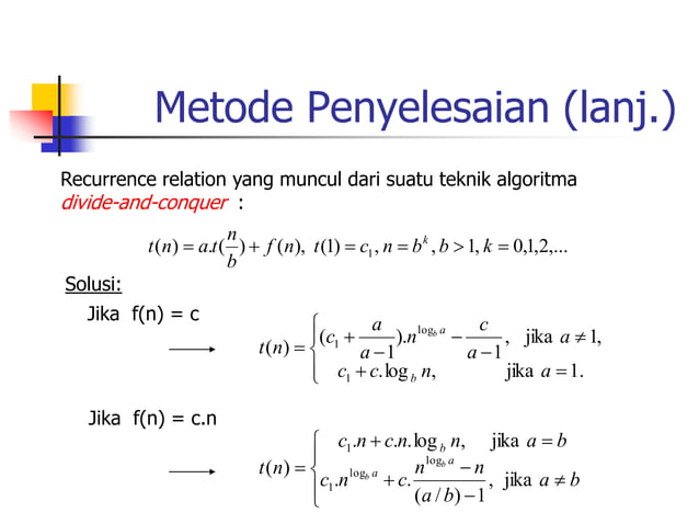 2013 4-Algoritma Design and Analysis Recurrence.ppt
