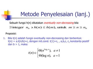 2013 4-Algoritma Design and Analysis Recurrence.ppt