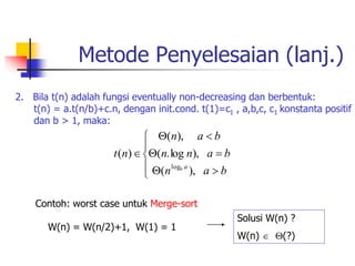 2013 4-Algoritma Design and Analysis Recurrence.ppt