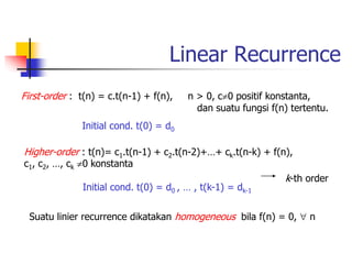 2013 4-Algoritma Design and Analysis Recurrence.ppt