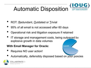 Email Management Using Oracle WebCenter Content Records | PPTX