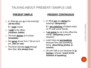 EFT A1 Talking about present | PPTX | Fitness and Exercise | Healthy Living