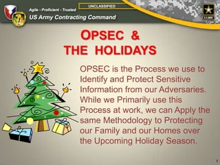 Army Contracting Holiday OPSEC Awareness | PPT