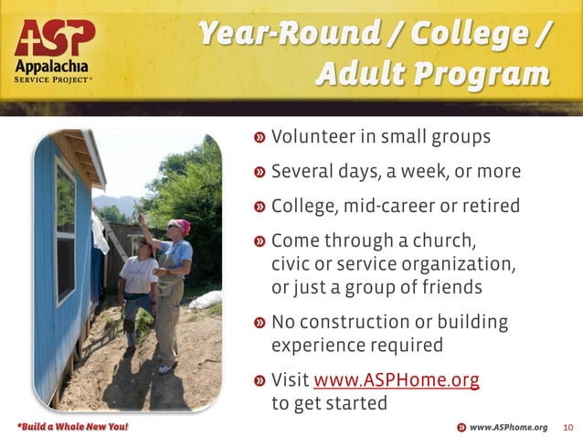 Appalachia Service Project - Overview | PPT