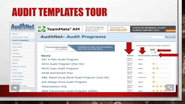 2013 audit net guide to audit planning | PPT