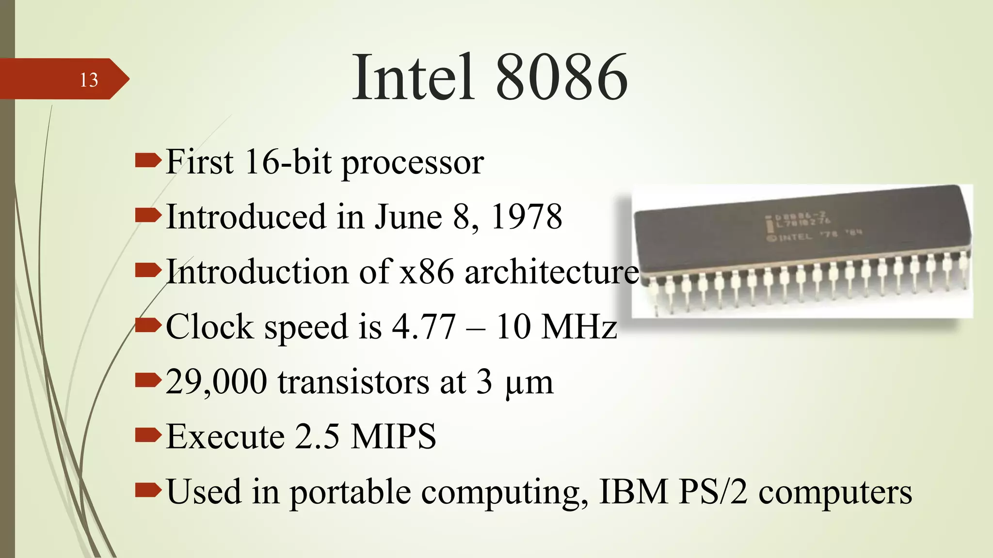Evolution of Intel Processors | PPTX