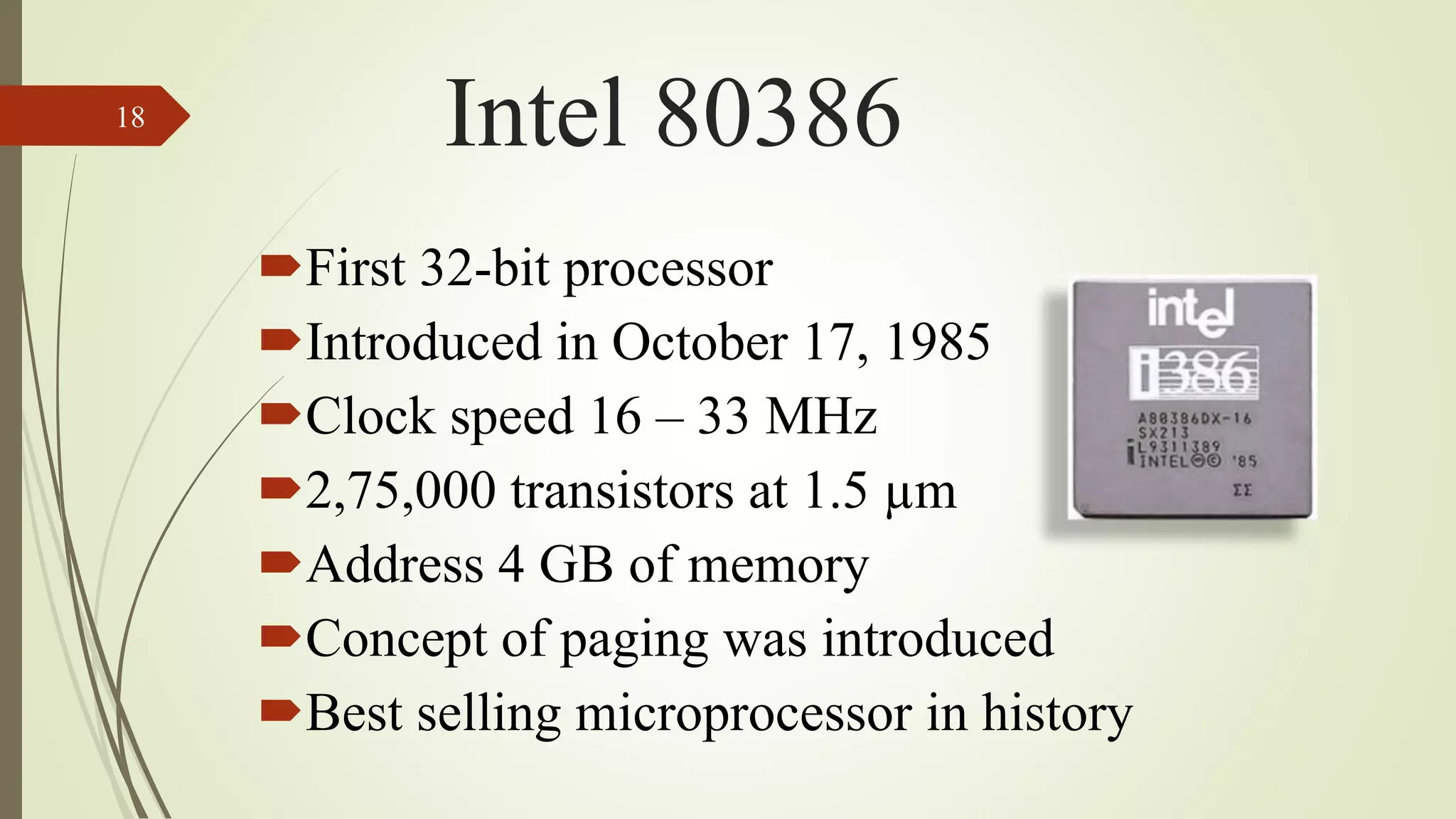 Evolution of Intel Processors | PPTX