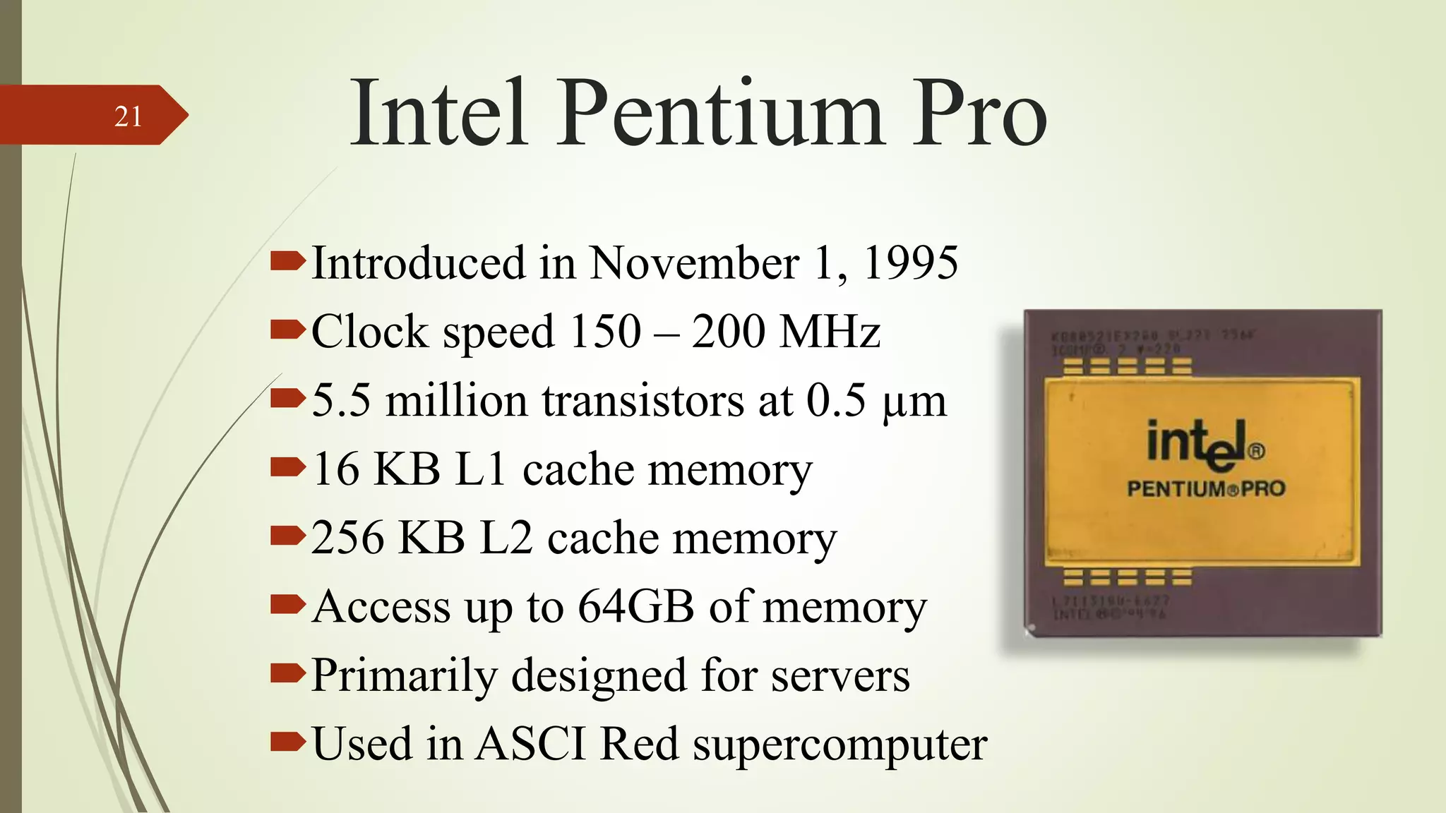 Evolution of Intel Processors | PPTX
