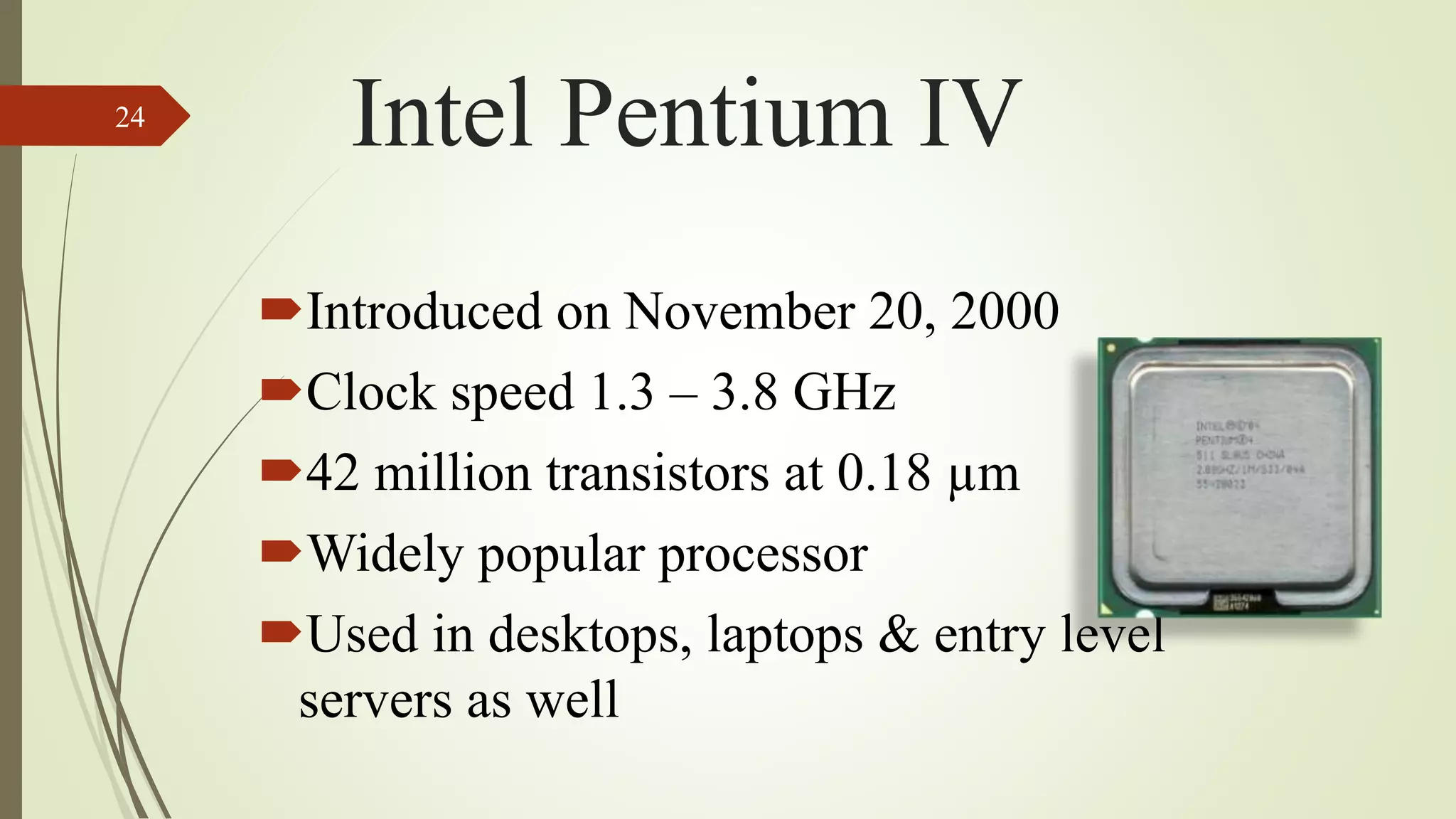 Evolution of Intel Processors | PPTX