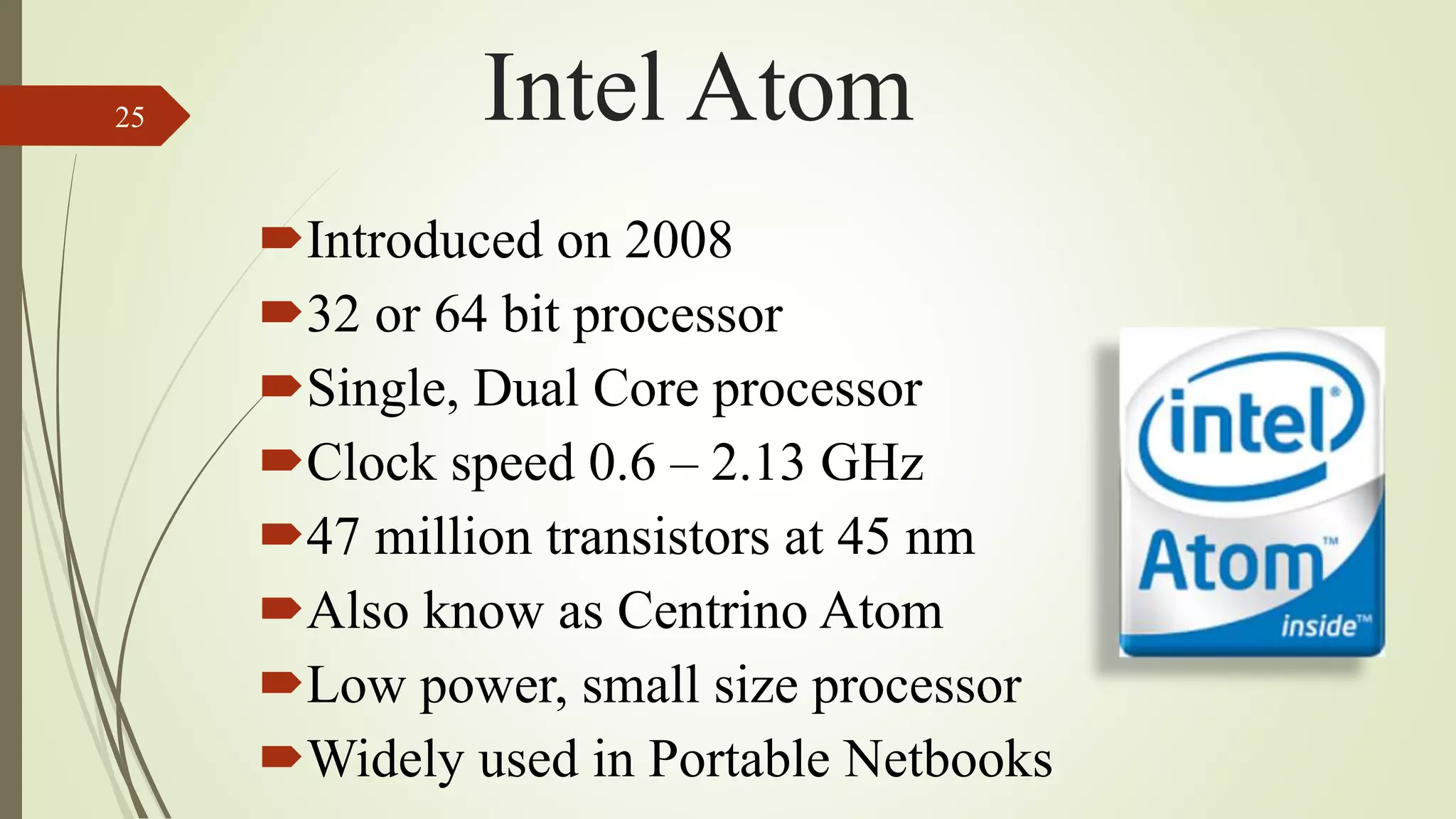 Evolution of Intel Processors | PPTX