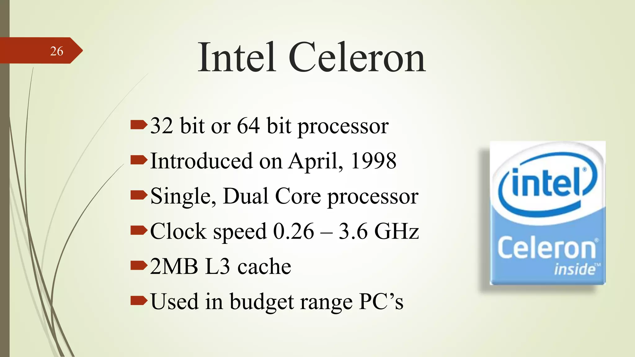 Evolution of Intel Processors | PPTX
