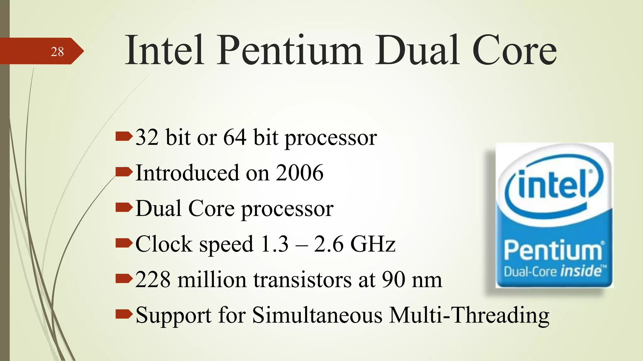 Evolution of Intel Processors | PPTX