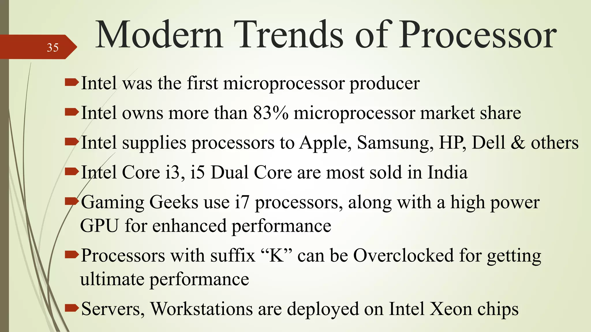 Evolution of Intel Processors | PPTX