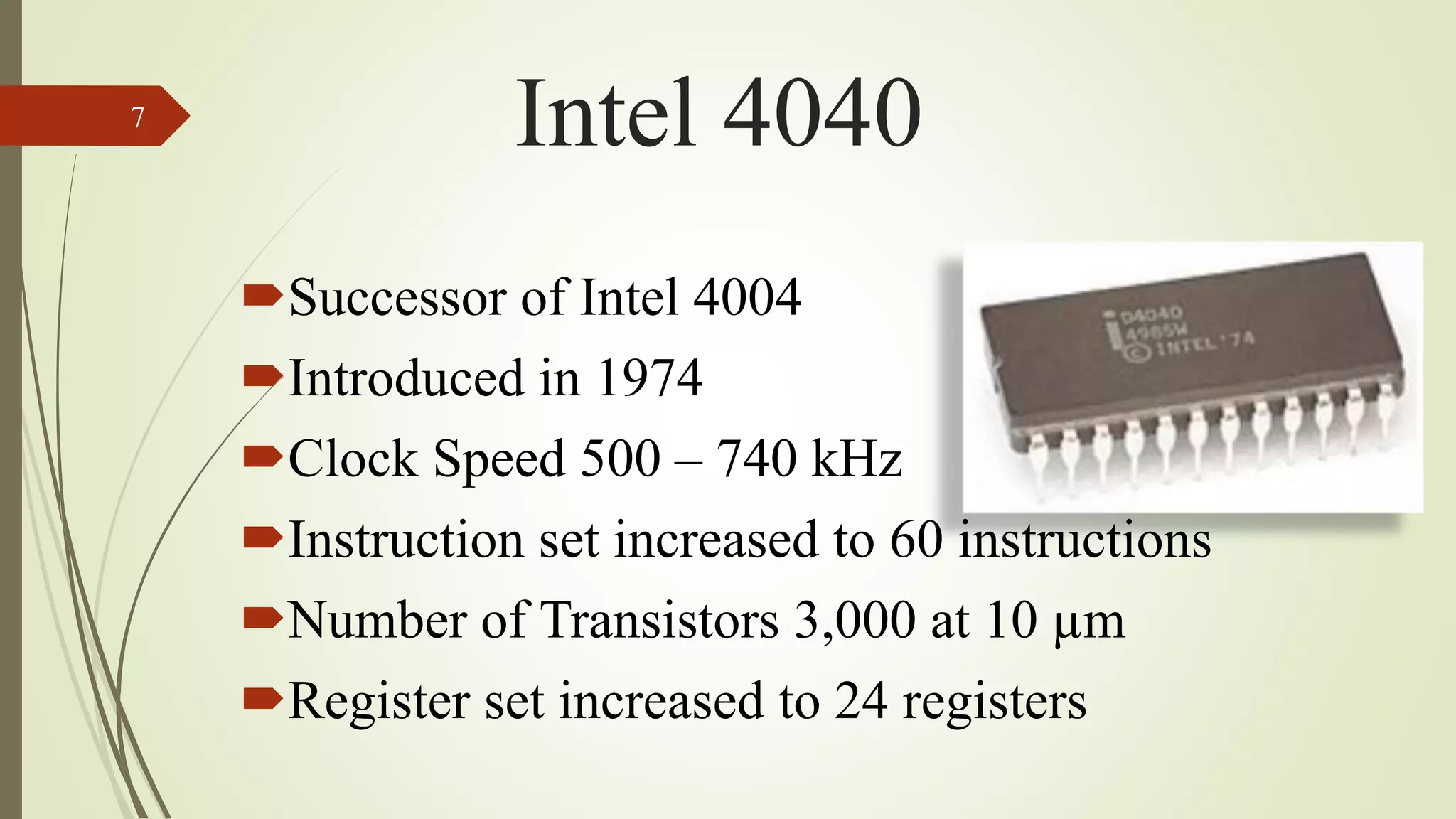 Evolution of Intel Processors | PPTX