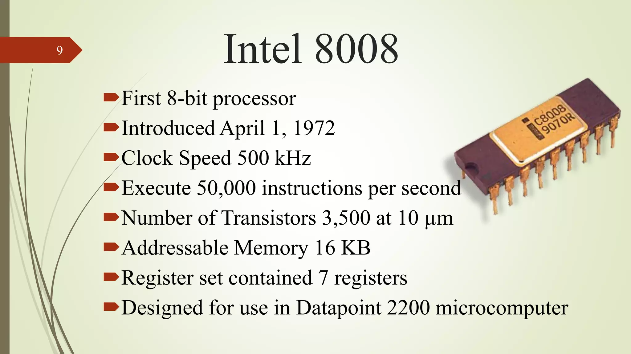 Evolution of Intel Processors | PPTX