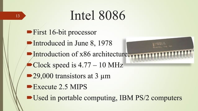 Evolution of Intel Processors | PPTX | Laptops | Computing