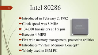 Evolution of Intel Processors | PPTX