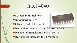 Evolution of Intel Processors | PPTX
