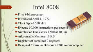 Evolution of Intel Processors | PPTX