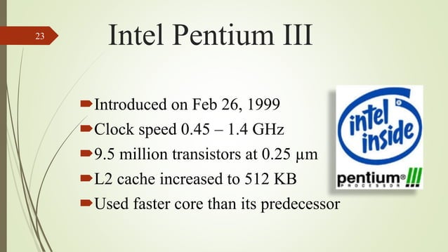 Evolution of Intel Processors