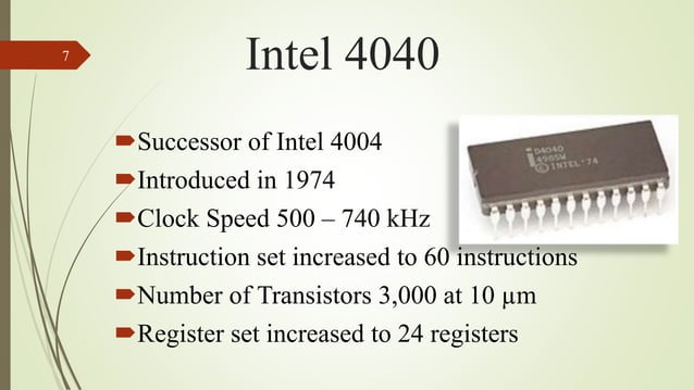 Evolution of Intel Processors