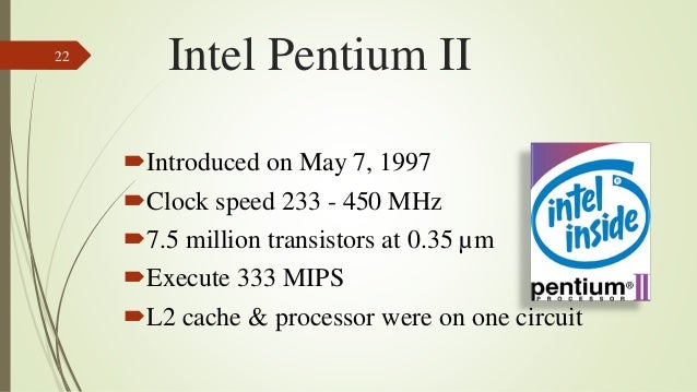 Evolution of Intel Processors