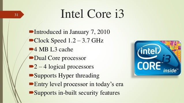 Evolution of Intel Processors