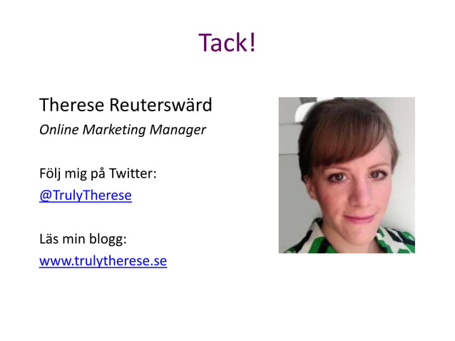 Vad kan du om ROI och webbanalys? | PPT